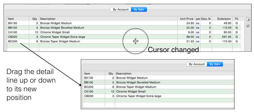 Reordering detail line – Solarsys