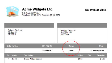 How to add a Debtor Terms into the Invoice Template? – Solarsys