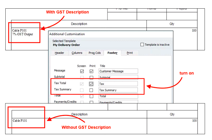 GST description show on QuickBooks’ forms – Solarsys