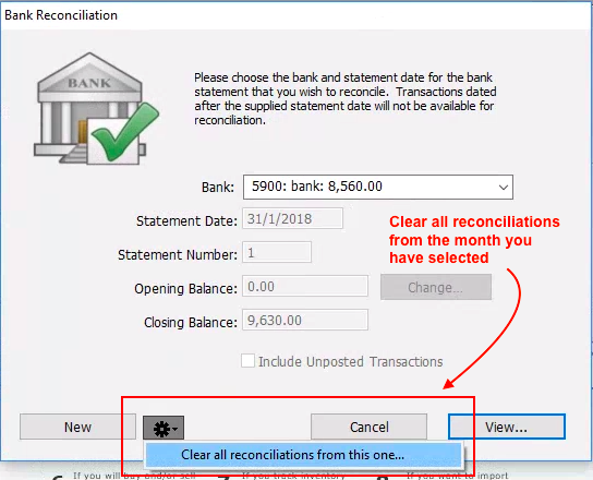 Undo Bank Reconciliation in MoneyWorks accounting systems – Solarsys